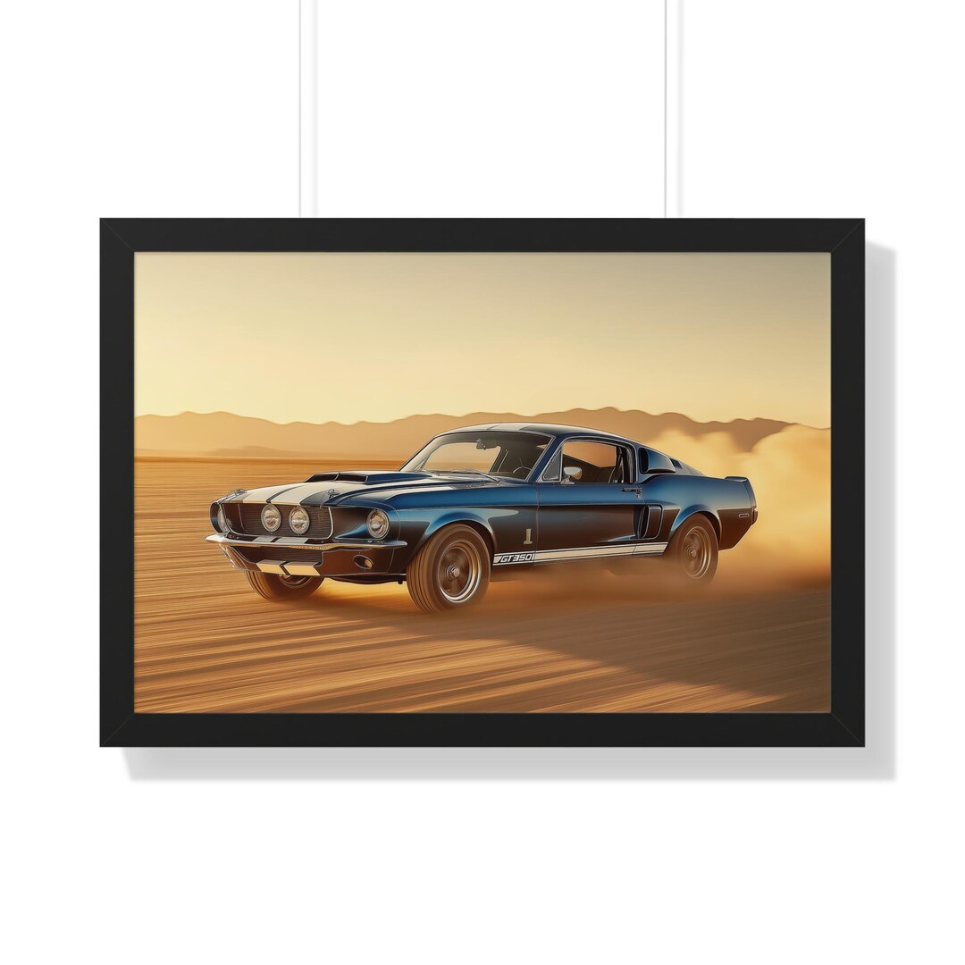 Framed 1967 Ford Mustang Shelby GT350 Poster | Framed 1967 Ford Mustang ...