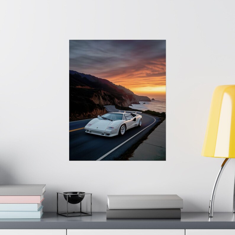 Lamborghini Countach Poster | Lamborghini Countach Wall-art (v2) - Etsy UK