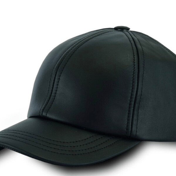 Leather Baseball Cap - Etsy