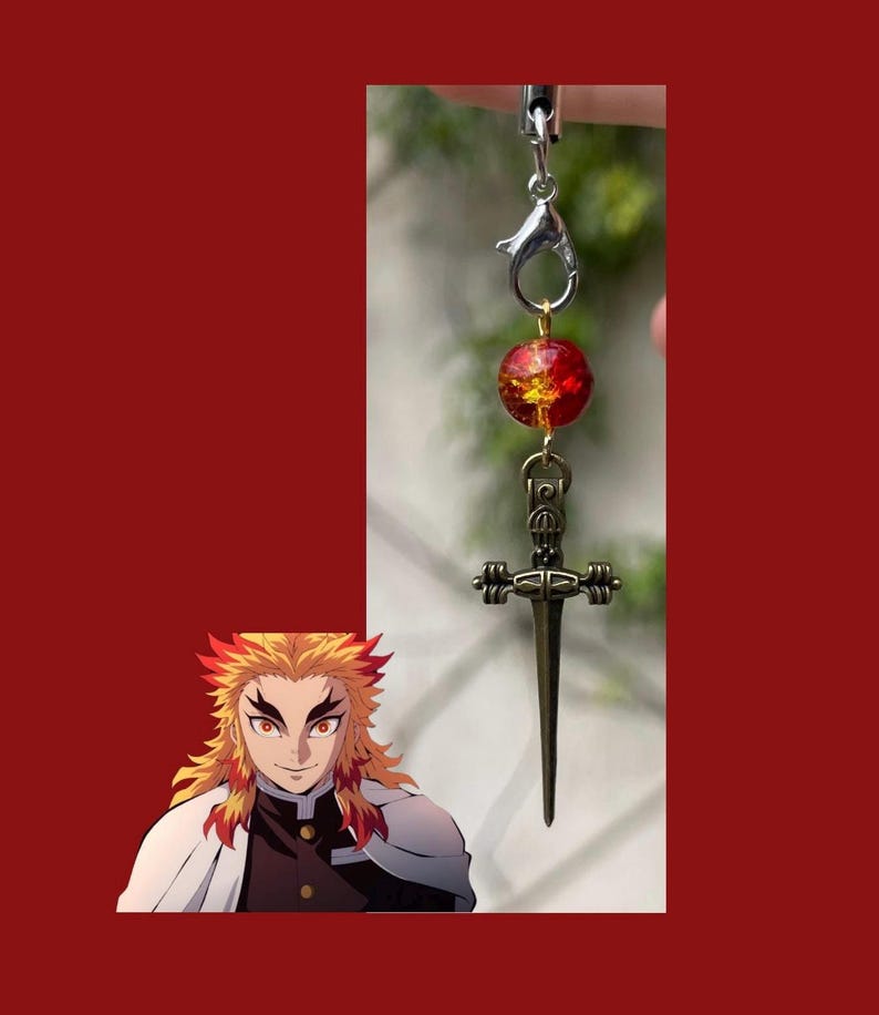 Demon Slayer 9 Hashira Sword Keychains Charms - Rengoku, Giyu, Shinobu ...