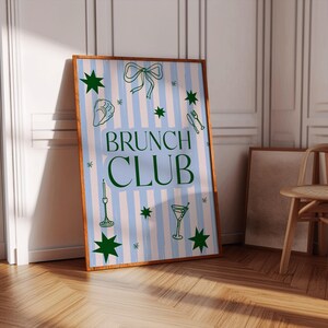 Brunch Club Poster Hand Illustrated Art Print - Etsy UK