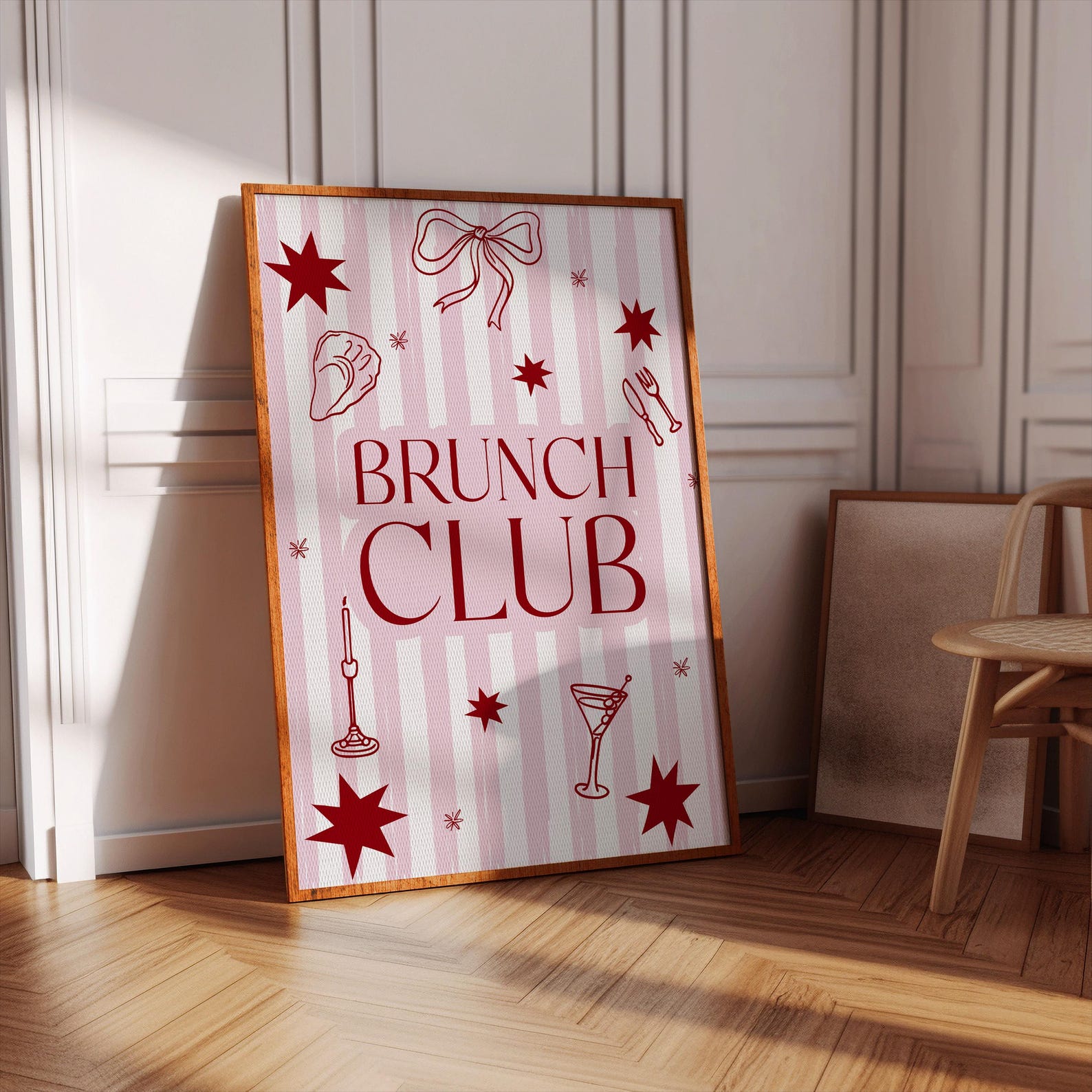 Brunch Club Poster Hand Illustrated Art Print - Etsy UK