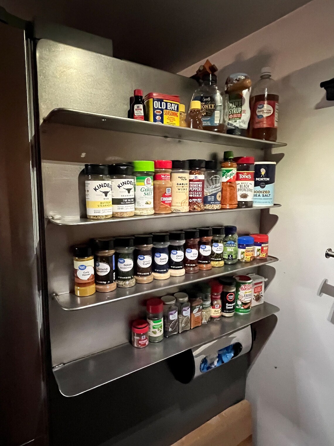 Stainless Steel Spice Rack for Fridge, Wall, Etc. Handmade Kitchen ...