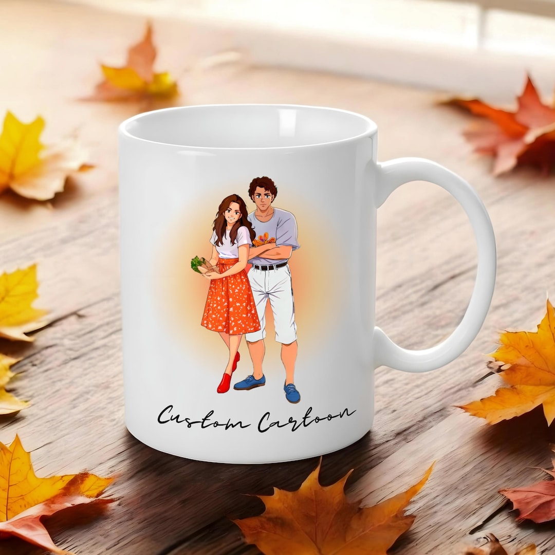 Personalized Cartoon Mug, Custom Portrait Mug, Custom Photo Mug, Custom ...