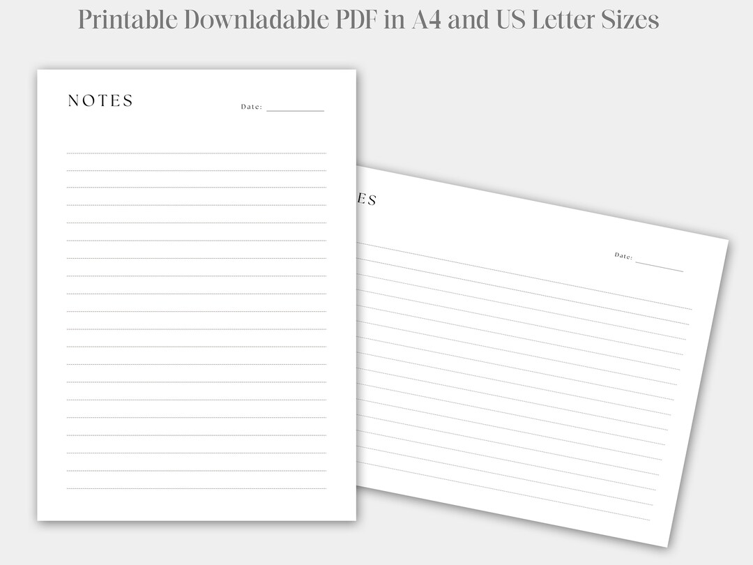 Note Taking to Do List Printable Jotter Instant Download Note Page - Etsy