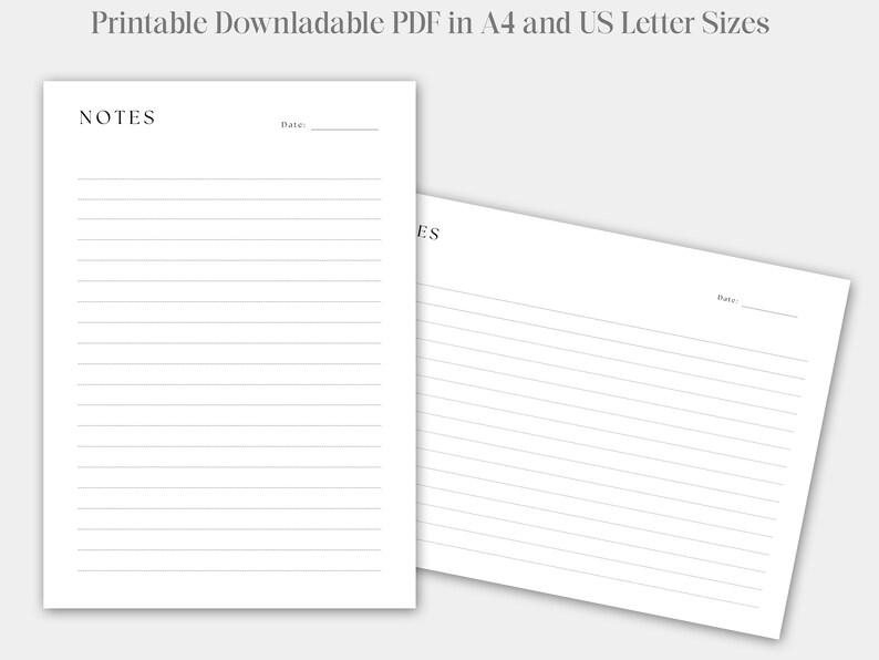 Note Taking to Do List Printable Jotter Instant Download Note Page - Etsy