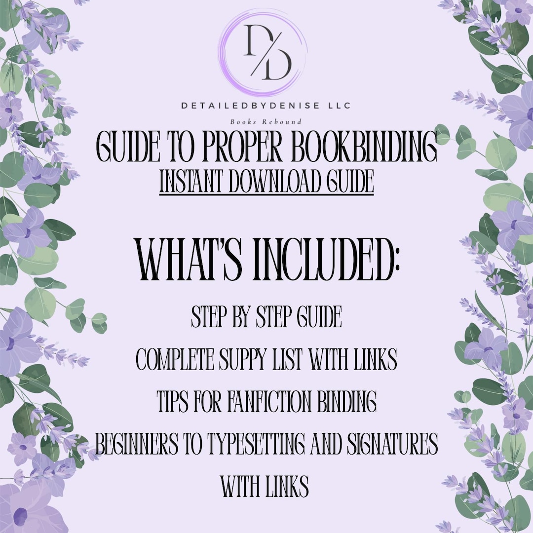 Bookbinding & Rebinding Guide | DIY Fanfiction Binding Tutorial | Digital Download Craft ...