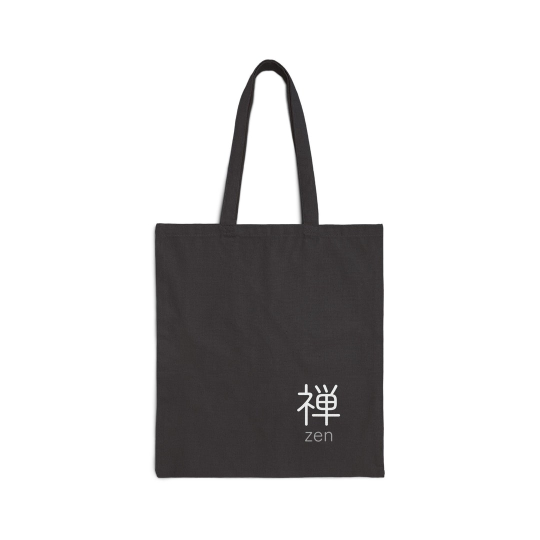 Zen Cotton Canvas Tote Bag, Eco-friendly Shopping Bag, Reusable Grocery ...