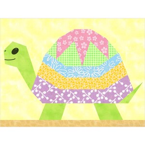Turtle Paper Pieced Quilt Block Pattern PDF Download, 9 X 12 Inch ...