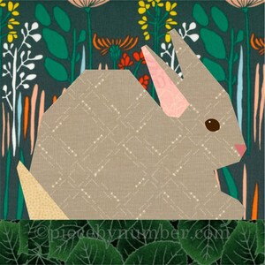 Baby Bunny Paper Piecing Quilt Block Pattern, PDF Download, 6 & 9 In ...
