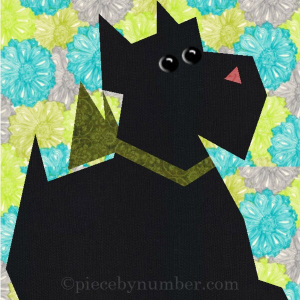 Paper Pieced Dog - Etsy