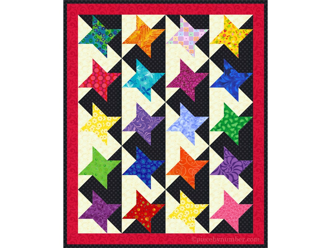 Stars of Glory PDF Quilt Pattern for rotary cutting & bonus - Etsy México