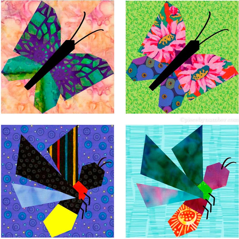 Butterfly Quilt Block - Etsy