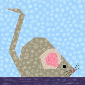 Mousie Paper Piece Quilt Block Pattern, PDF Download, 6 and 12 Inch ...