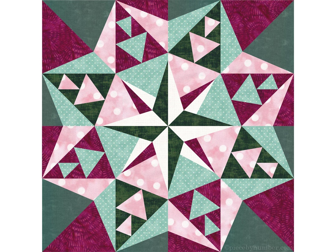 Julia's Star Papierfütterung Quilt Medaillon Blockmuster PDF download ...