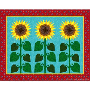 Sunflower Quilt Block Pattern - Etsy
