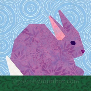Baby Bunny Paper Piecing Quilt Block Pattern, PDF Download, 6 & 9 In ...