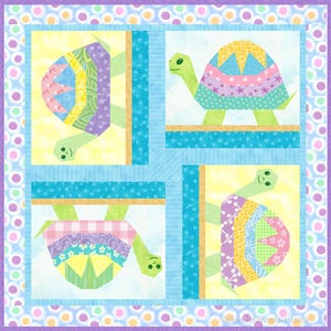 Turtle Paper Pieced Quilt Block Pattern PDF Download, 9 X 12 Inch ...