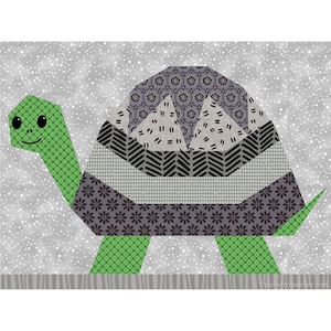 Turtle Paper Pieced Quilt Block Pattern PDF Download, 9 X 12 Inch ...