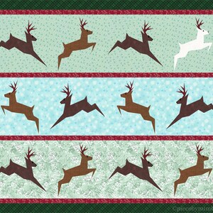 Reindeer Paper Pieced Quilt Block Pattern PDF Download, 6 & 12 Inch ...
