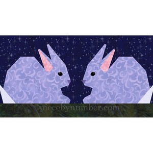Baby Bunny Paper Piecing Quilt Block Pattern, PDF Download, 6 & 9 In ...