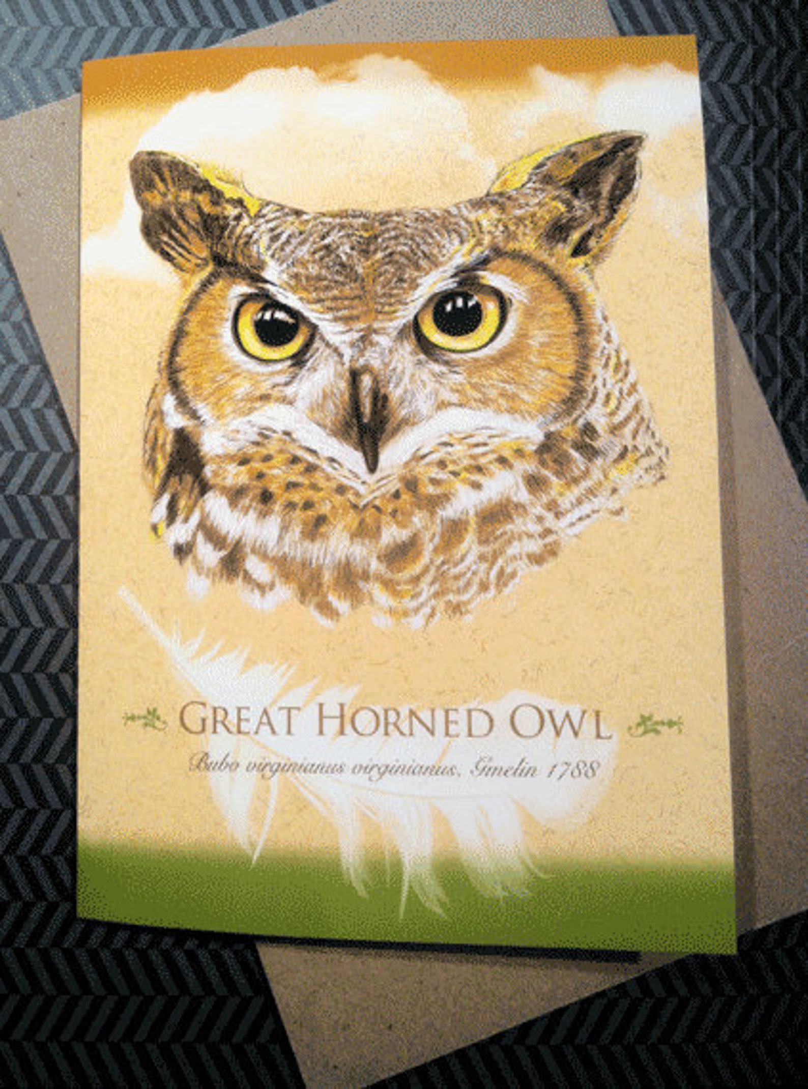 Great Horned Owl Greeting Card All Occasions | Etsy
