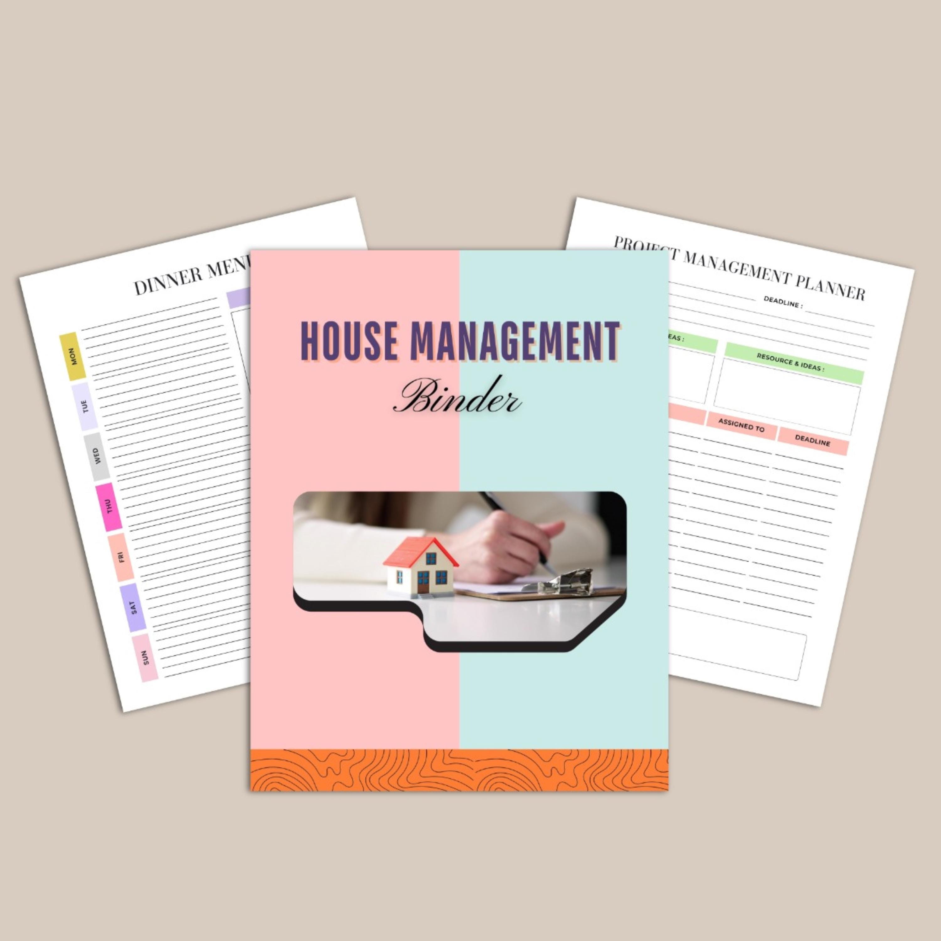House Management Binder – Printable Home Organizer, Life Planner ...