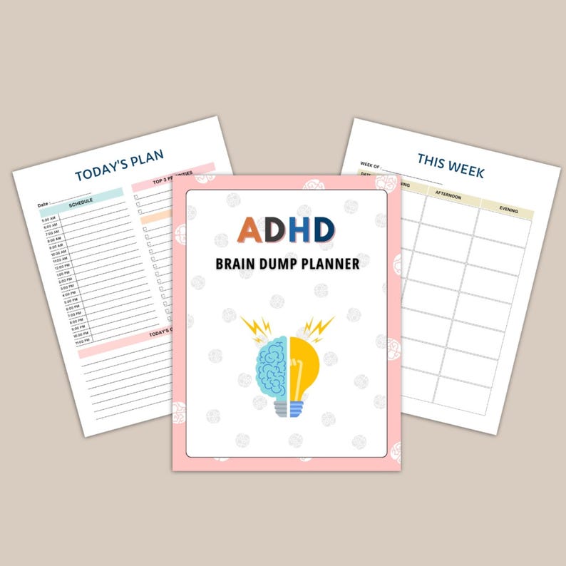 ADHD Planner Printable – Brain Dump for Focus and Clarity ...