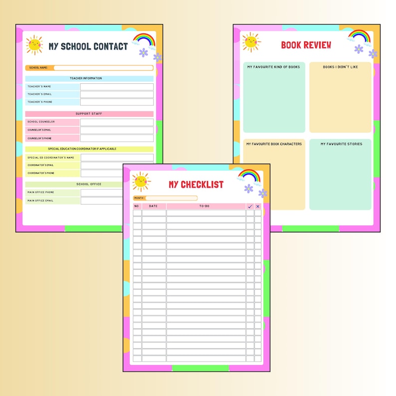 ADHD Planner for Kids Printable, Daily Routine Checklist, ADHD Kids ...