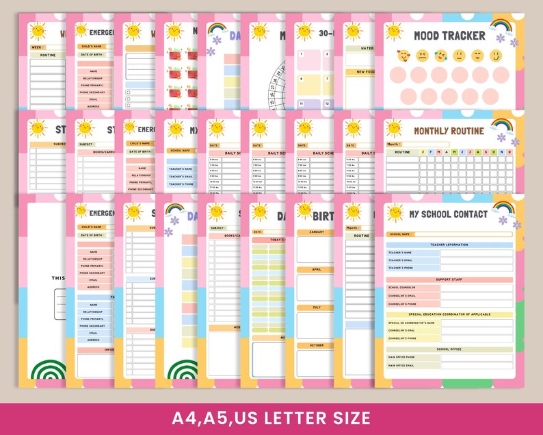 ADHD Planner for Kids – Printable Productivity Journal & Checklist ...