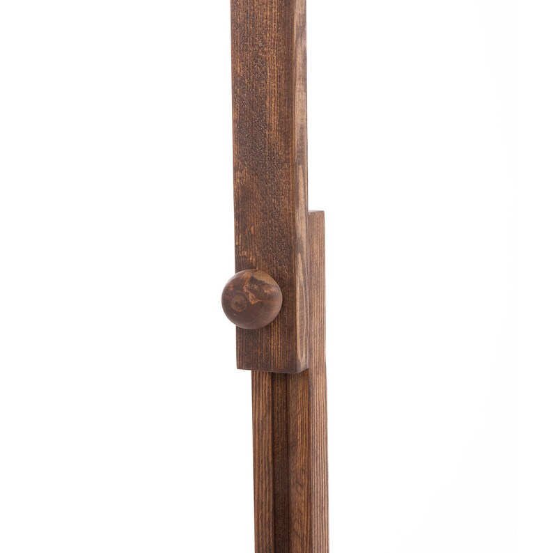 Rustic Street Lamp Style Floor Lamp - Solid Pine Wood, Adjustable ...