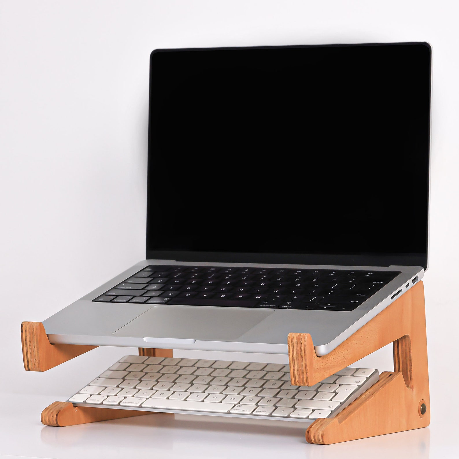 Laptop Stand, Handcrafted Beech Marina Plywood Wooden Laptop Stand ...