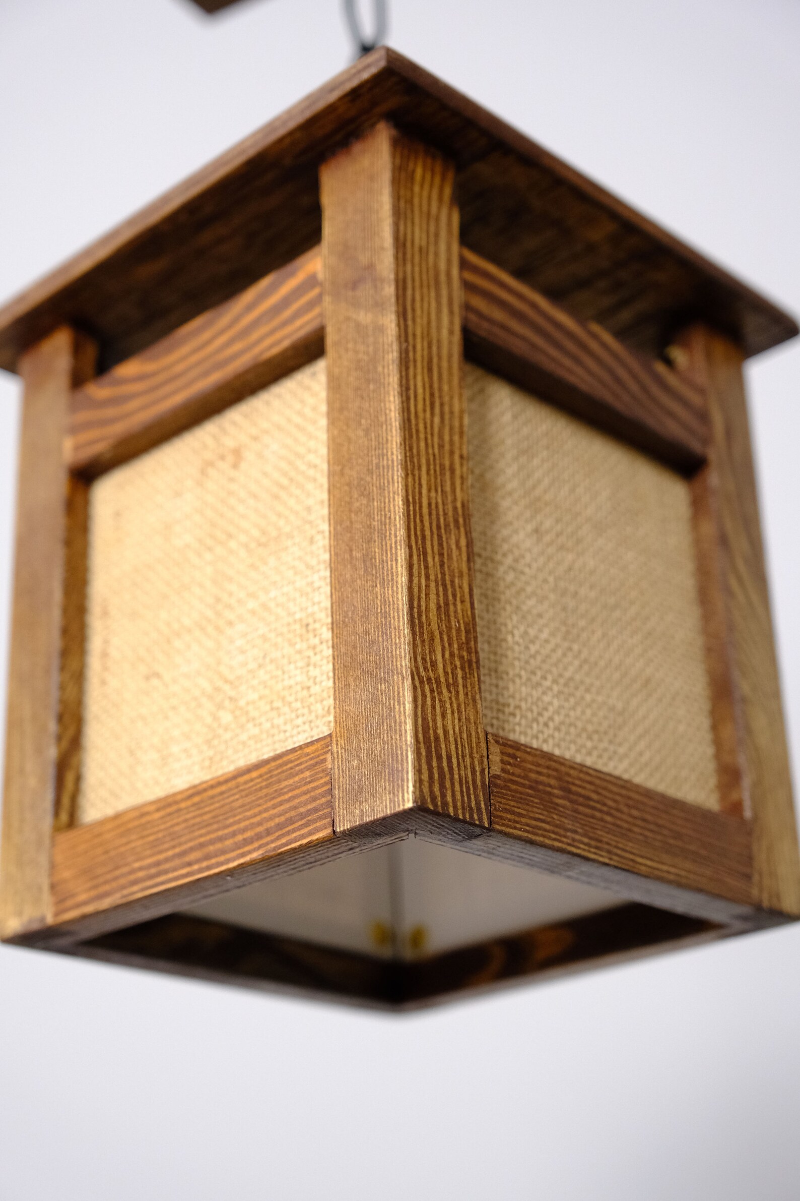 Rustic Street Lamp Style Floor Lamp Solid Pine Wood, Adjustable Height ...