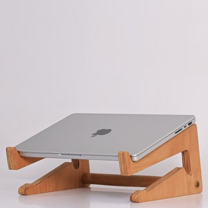 Wooden Laptop Riser for Desk,wooden Laptop Stand, Laptop Holder Desk ...
