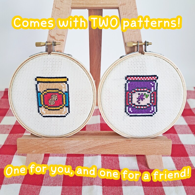 Friendship PB & J Cross Stitch | Date Night, Friends Activity | DIY ...