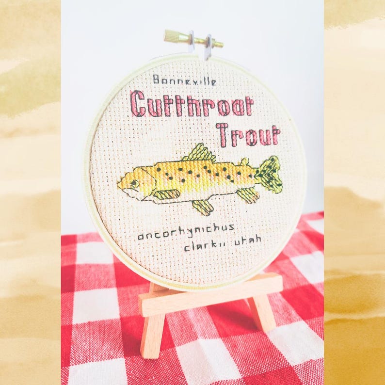 Cutthroat Trout Cross Stitch Pattern PDF | Utah State Fish DIY Craft ...