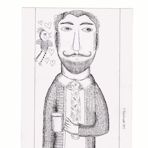 Color Your Own Digital Download Diy Paper Craft Paper Man Moustache ...