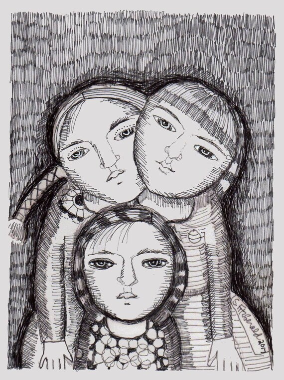 Color Your Own Digital Download Diy Paper Craft Paper Girls | Etsy