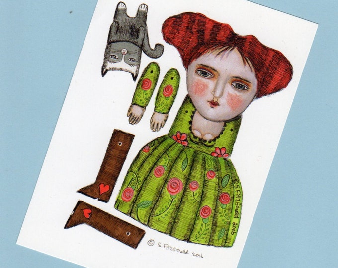 Digital Download Diy Papercraft Puppet Adult Art Doll Girl - Etsy