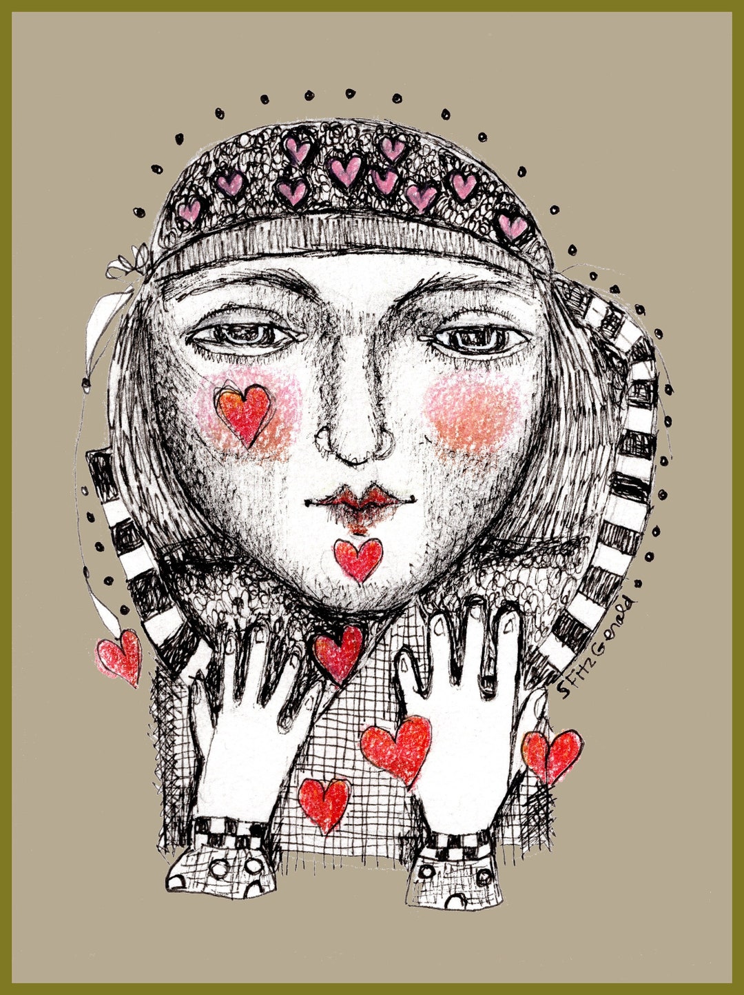 Large Print You Are Loved Face Print Poster 13 X 17 on 13 X 19 High ...