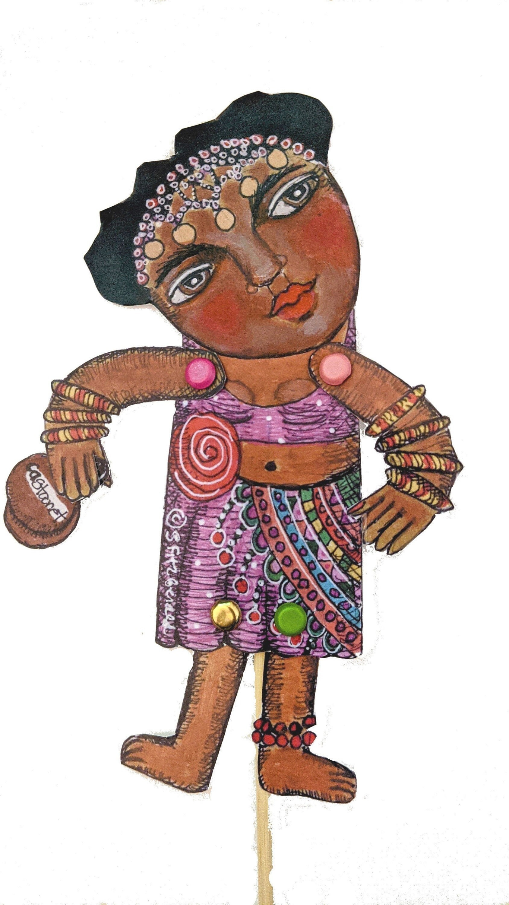 DIGITAL DOWNLOAD DIY Paper Craft Doll Puppet Ethnic Woman - Etsy Canada