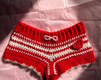 Striped Crochet Micro Shorts Pattern - Etsy