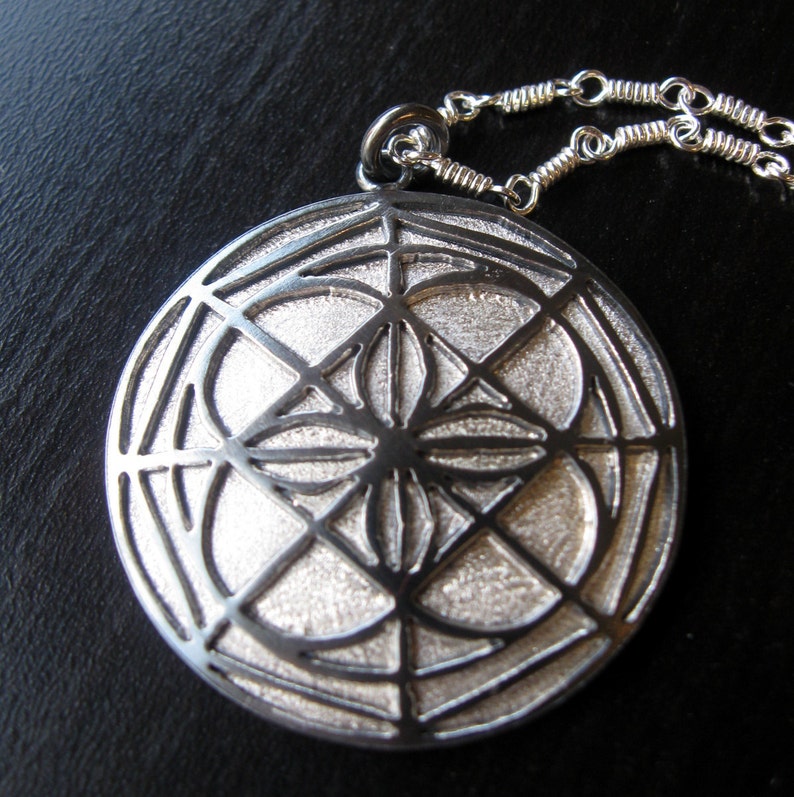 Sterling Silver Kenpo Karate Universal Pattern Pendant with | Etsy