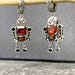 Cute Mini Steampunk Robot Key Chain Charms, Cool Wooden Robot Keyring ...
