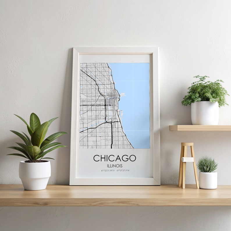 Custom City Street Map Poster With Grid, Choose Three - Etsy