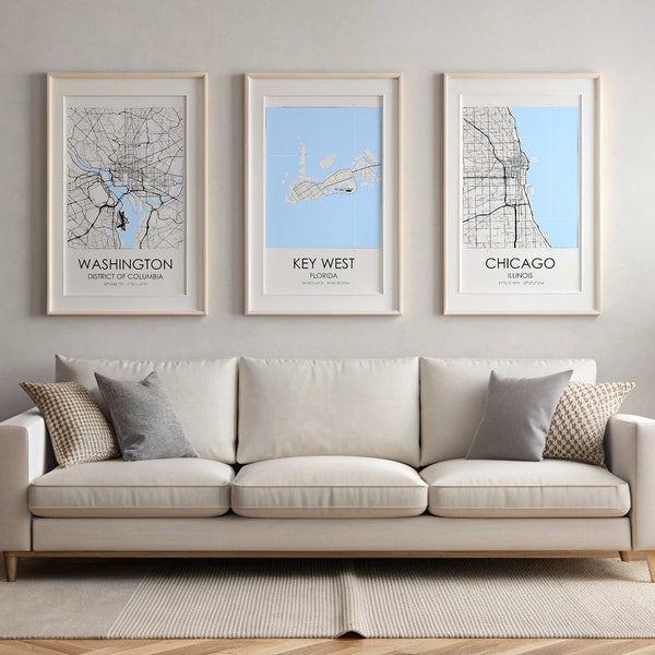 Street Grid Map - Etsy