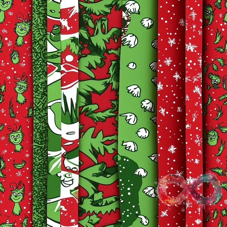 Grinchmas Theme Digital Patterns Christmas Clipart Collection - Etsy