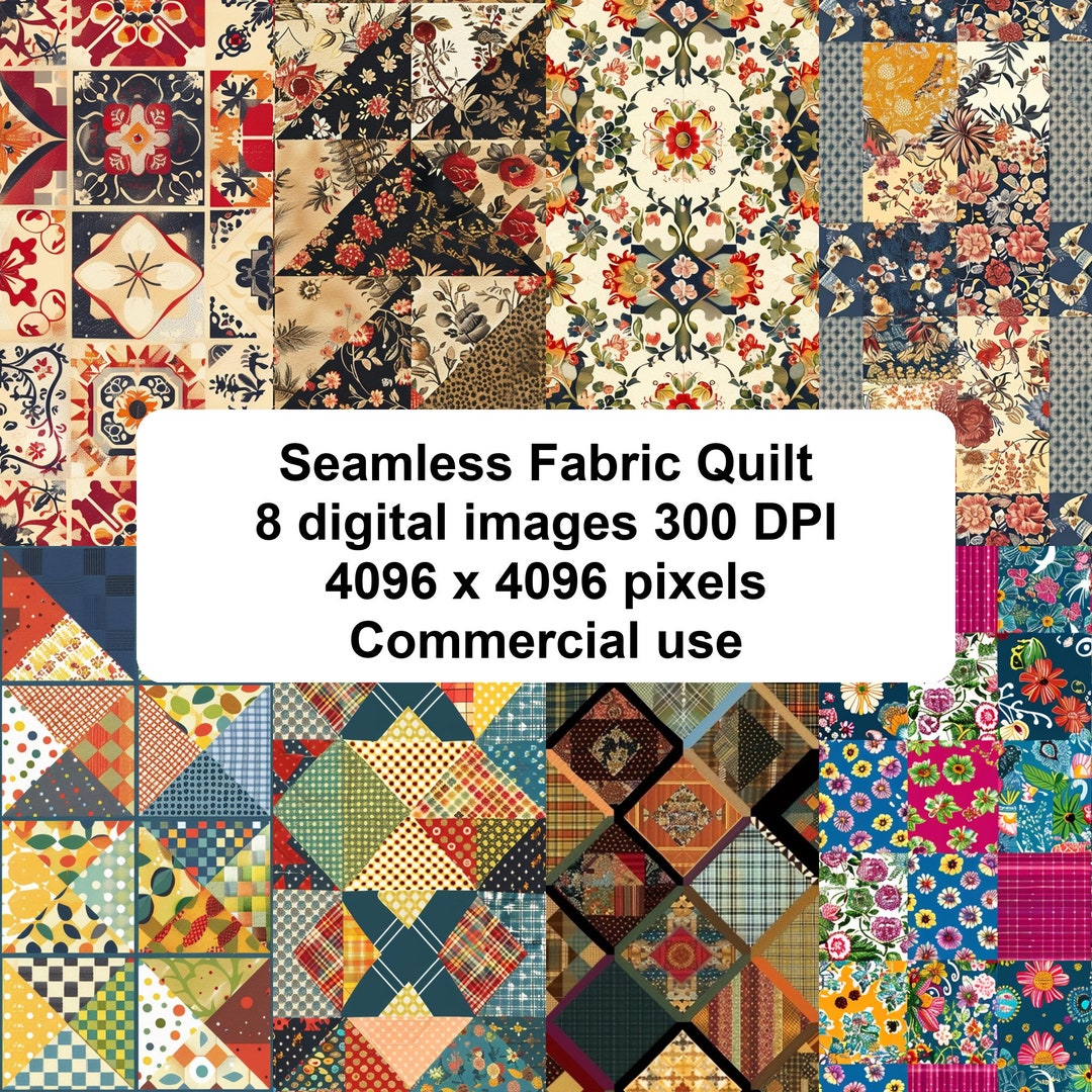 Seamless Fabric Quilt Digital Patterns High-resolution 4096x4096 ...