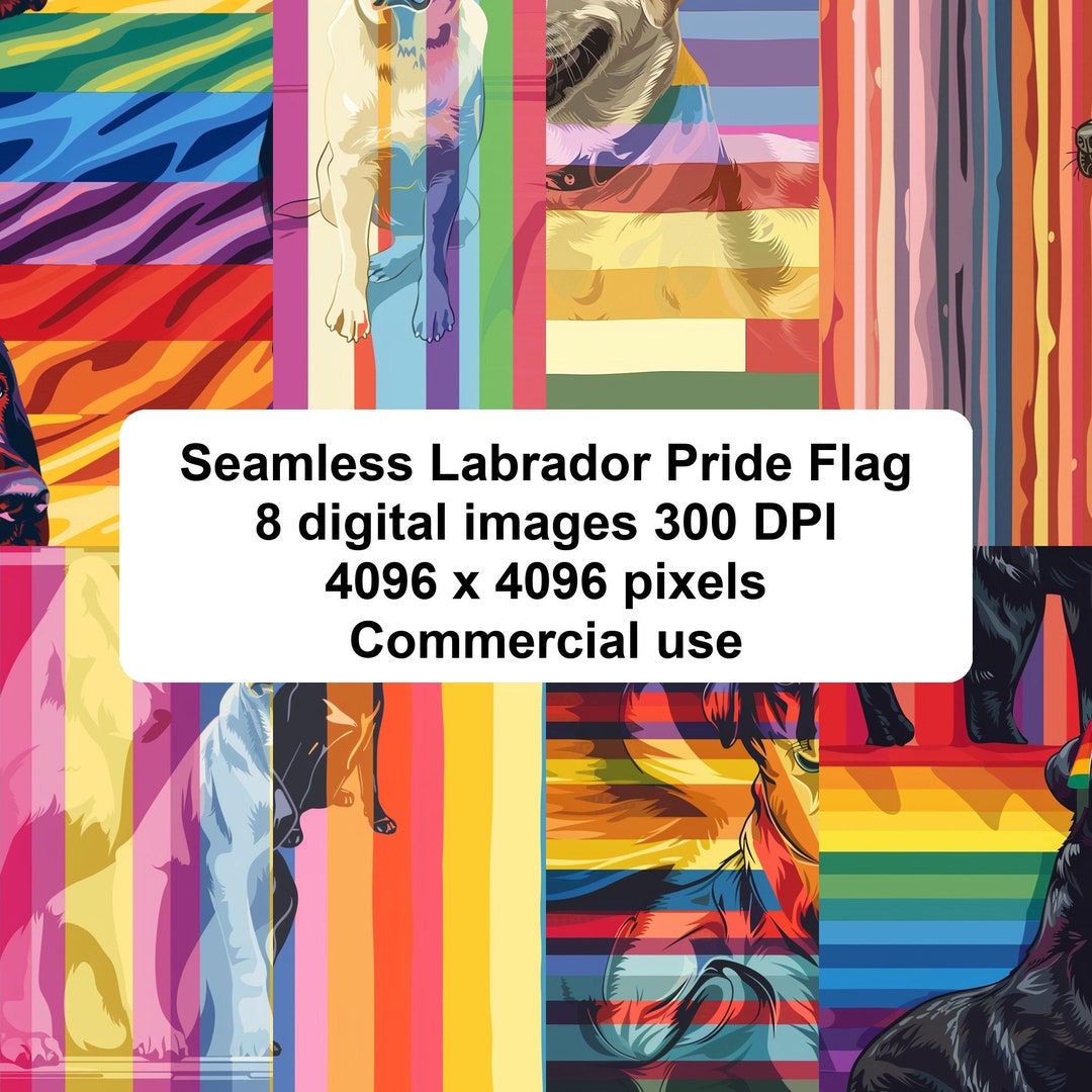 Labrador Pride Flag Seamless Digital Background Labrador Clipart - Etsy