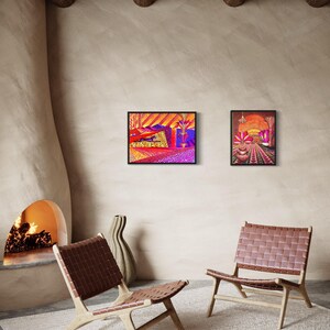 Cheetah Racing Through Colorful Landscape Art Print - Etsy